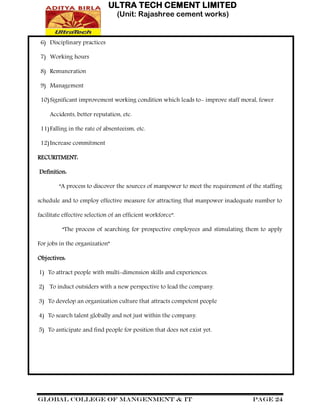 Aditya birla ultratech cement | PDF