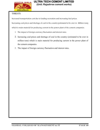 Aditya birla ultratech cement | PDF
