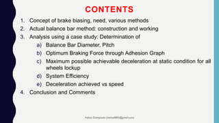 Analysis of Brake Biasing (Balance Bar) on Baja Vehicle | PDF