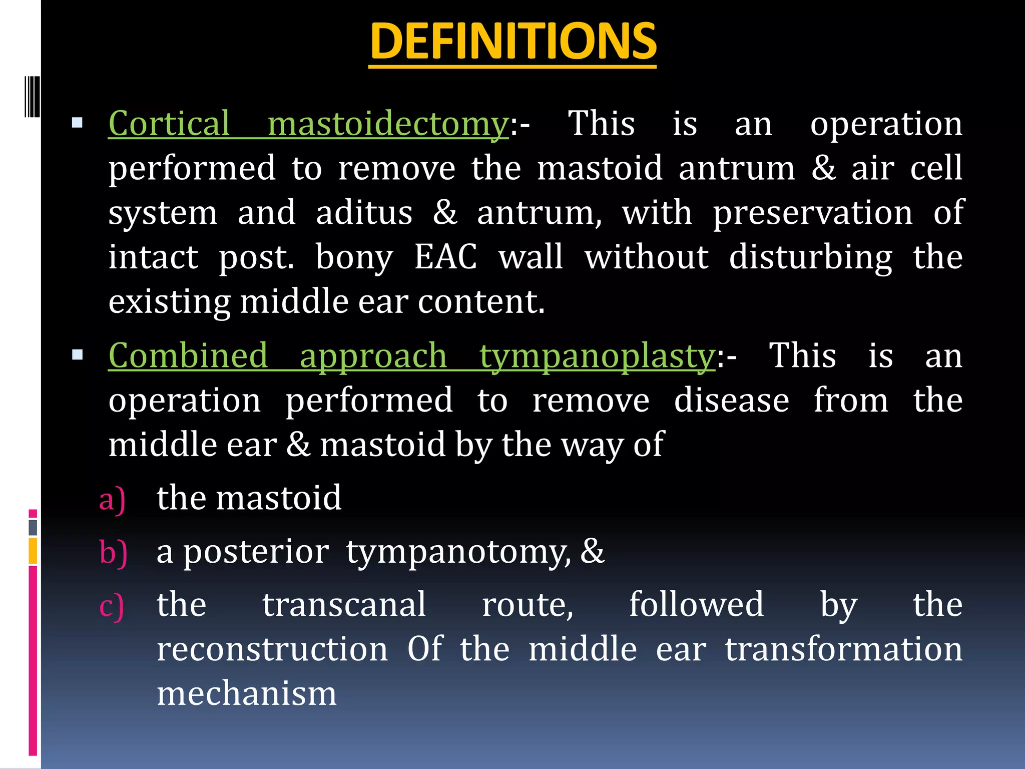 Canal wall up Mastoidectomy ( Intact Bridge Mastoidectomy) by Dr.Aditya ...