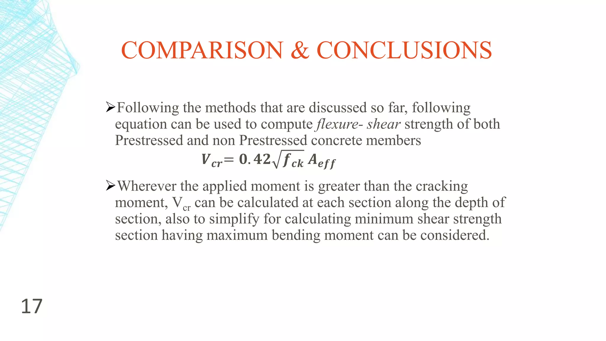 SHEAR DESIGN OF PRESTRESSED CONCRETE | PPTX