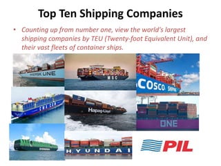 Top TEN SHIPPING Companies In the WORLD | PPTX