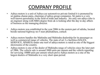 Aditya motors ppt | PPT
