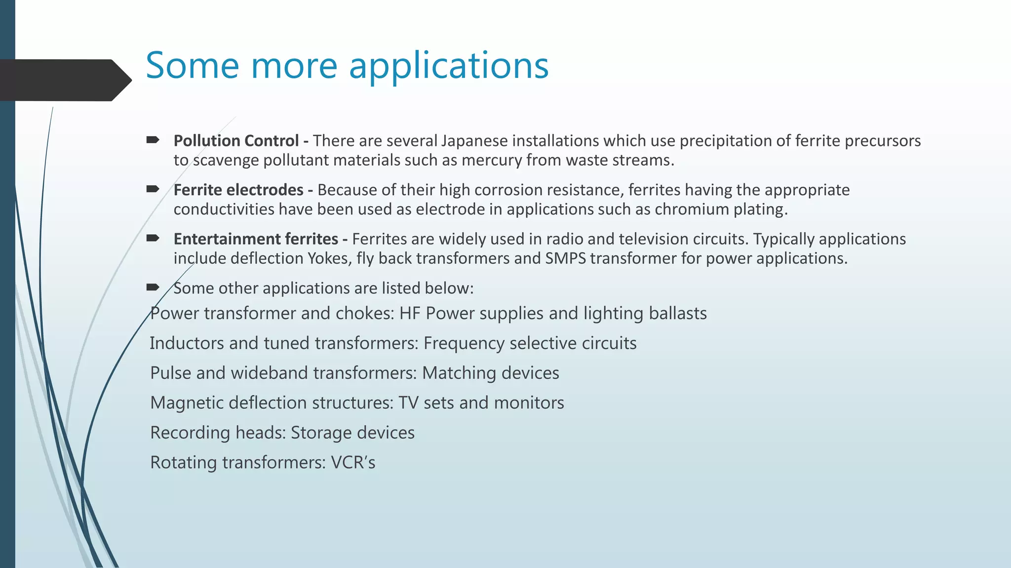 ferrites and its application | PPTX