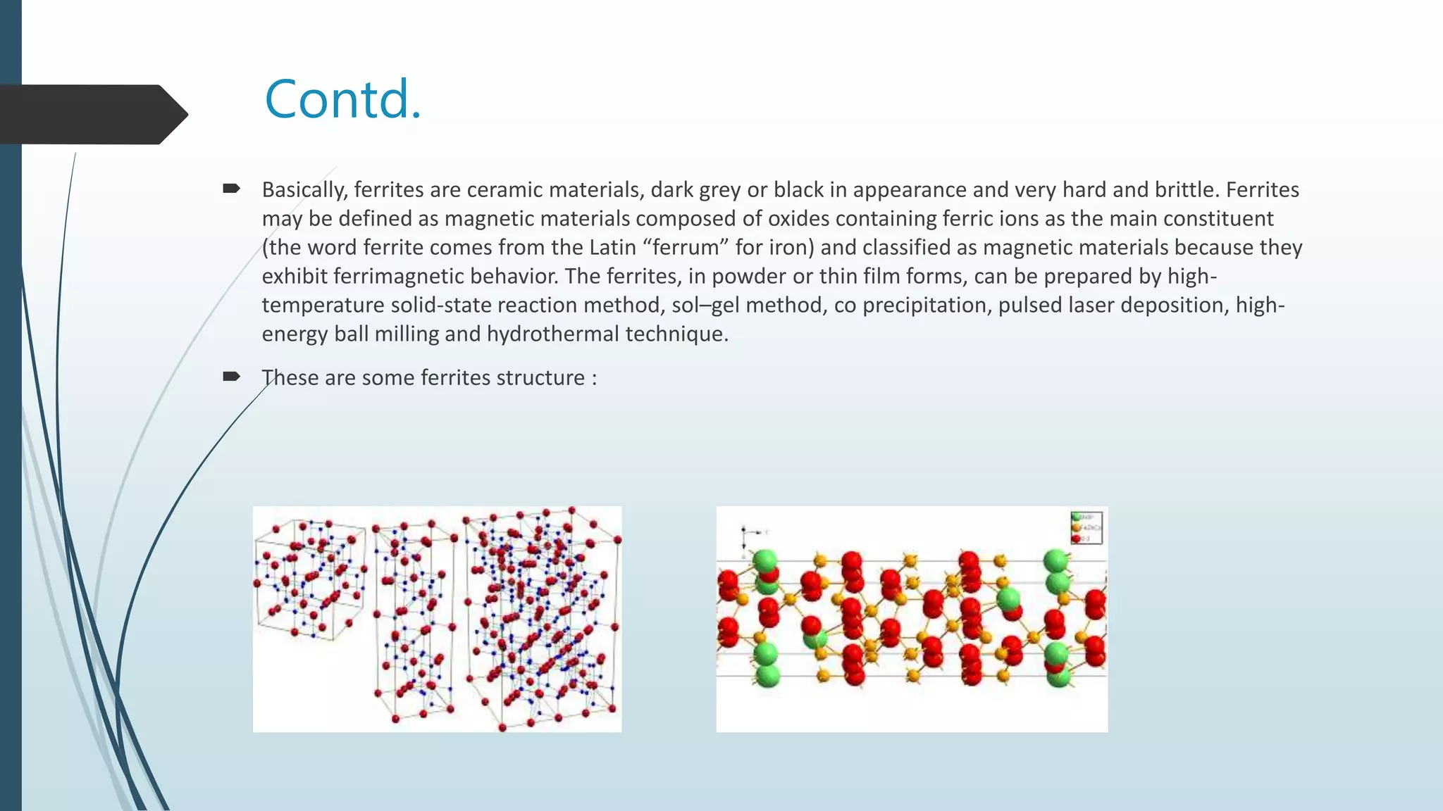 ferrites and its application | PPTX