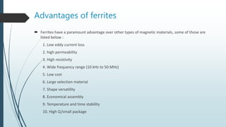 ferrites and its application | PPTX