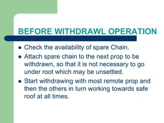 sylvester prop withdrawal underground mining | PPSX