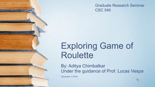 Data Analysis of Roulette Wheel | PPTX