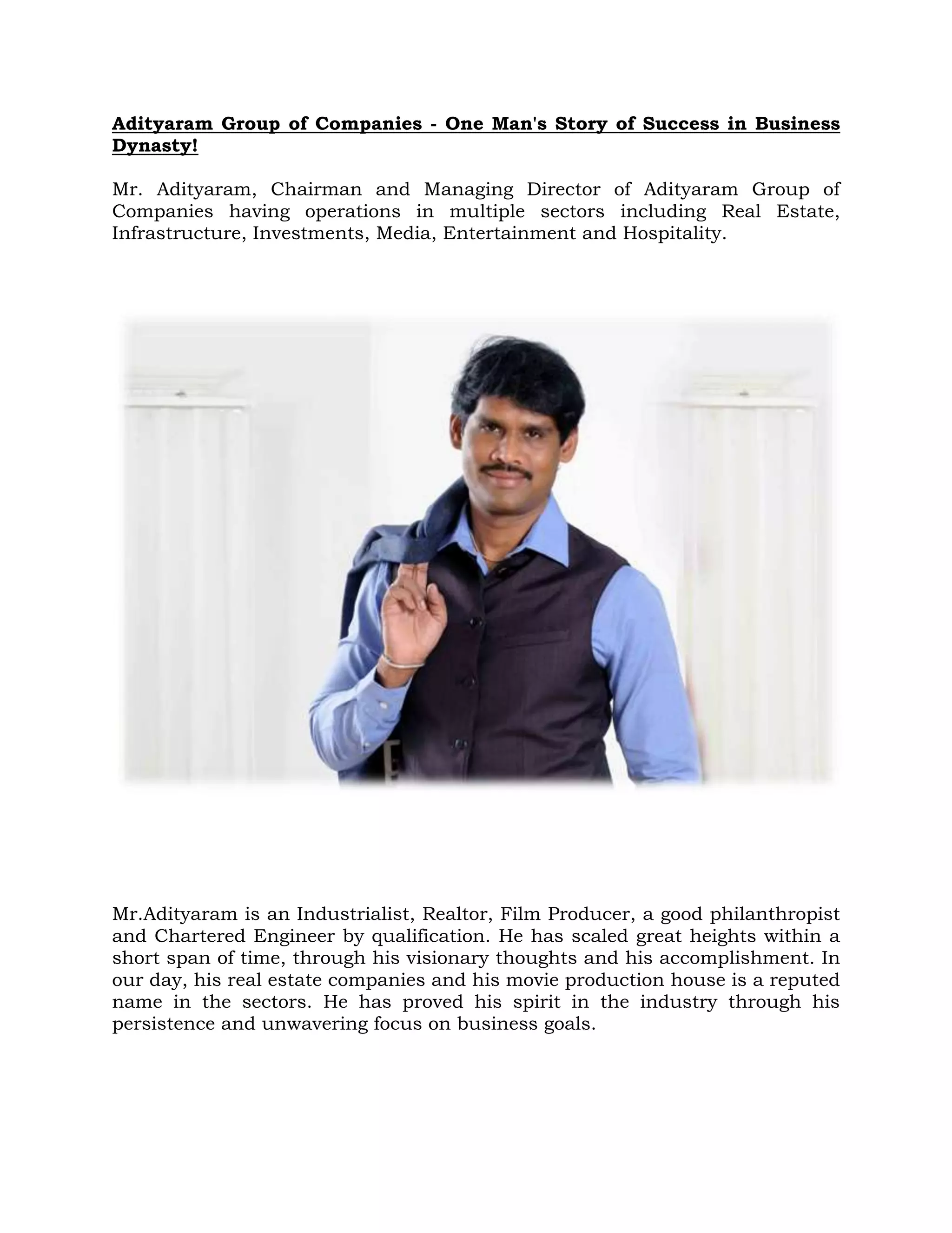 Adityaram Group of Companies | DOCX