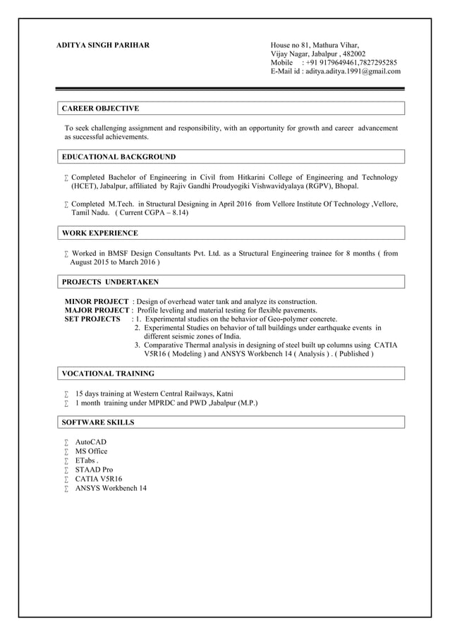 Aditya resume | PDF
