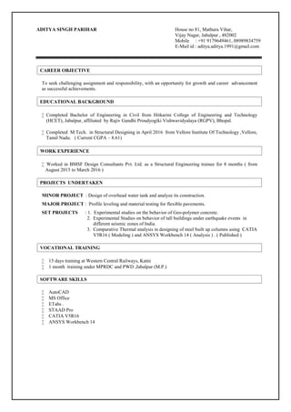 Aditya resume | PDF