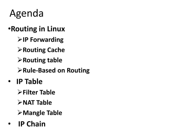 IP routing in linux | PPT