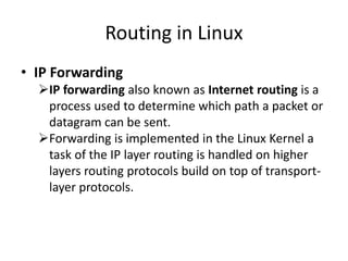IP routing in linux | PPT