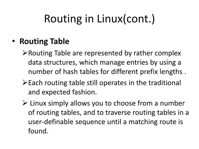 IP routing in linux | PPT