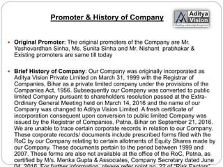 Aditya vision limited | PPTX