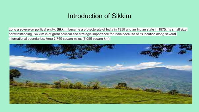 Sikkim project | Project on Sikkim | Sikkim ppt | PowerPoint presentation