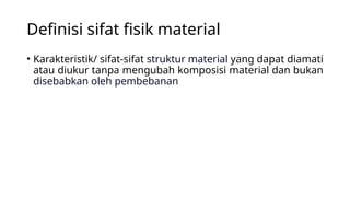 Adityo_Sifat Fisik Material logam bahan kuliah | PPTX
