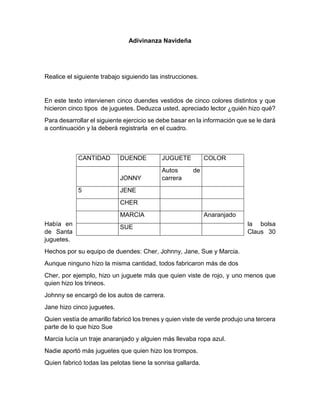 Adivinanza navideña | DOCX