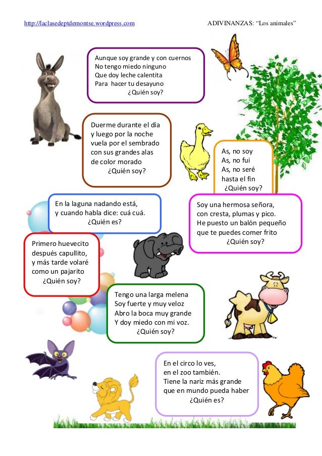 Adivinanzas sobre animales