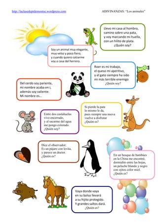 Adivinanzas de-animales | PDF