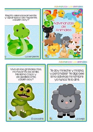 Adivinanzas animales | PDF