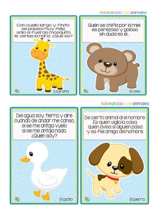Adivinanzas animales | PDF