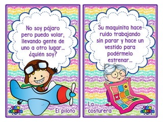 Adivinanzas de profesiones y oficio para niñoss. | PDF