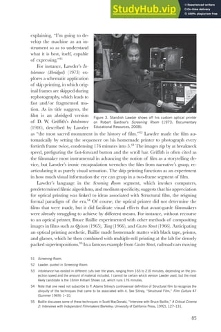 A DIY Come-On A History Of Optical Printing In Avant-Garde Cinema | PDF