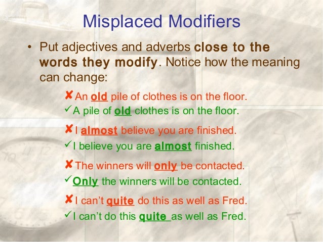 Adj.adv.modifiers