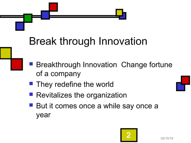 Adjacency innovation versus breakthrough innovation | PPT