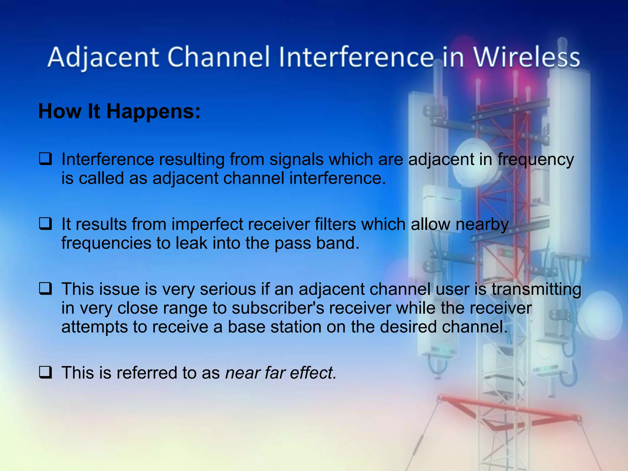 Adjacent channel interference in wireless . | PPTX