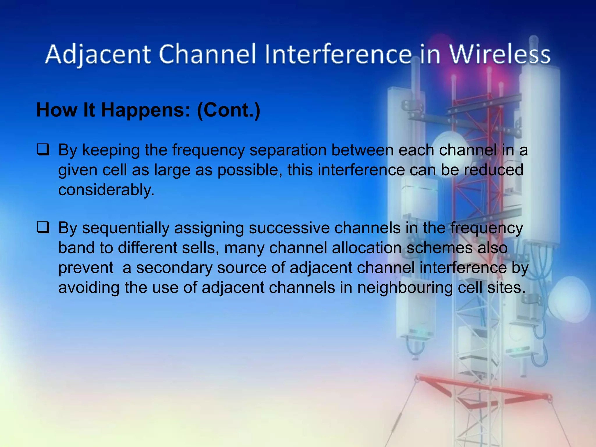 Adjacent channel interference in wireless . | PPTX