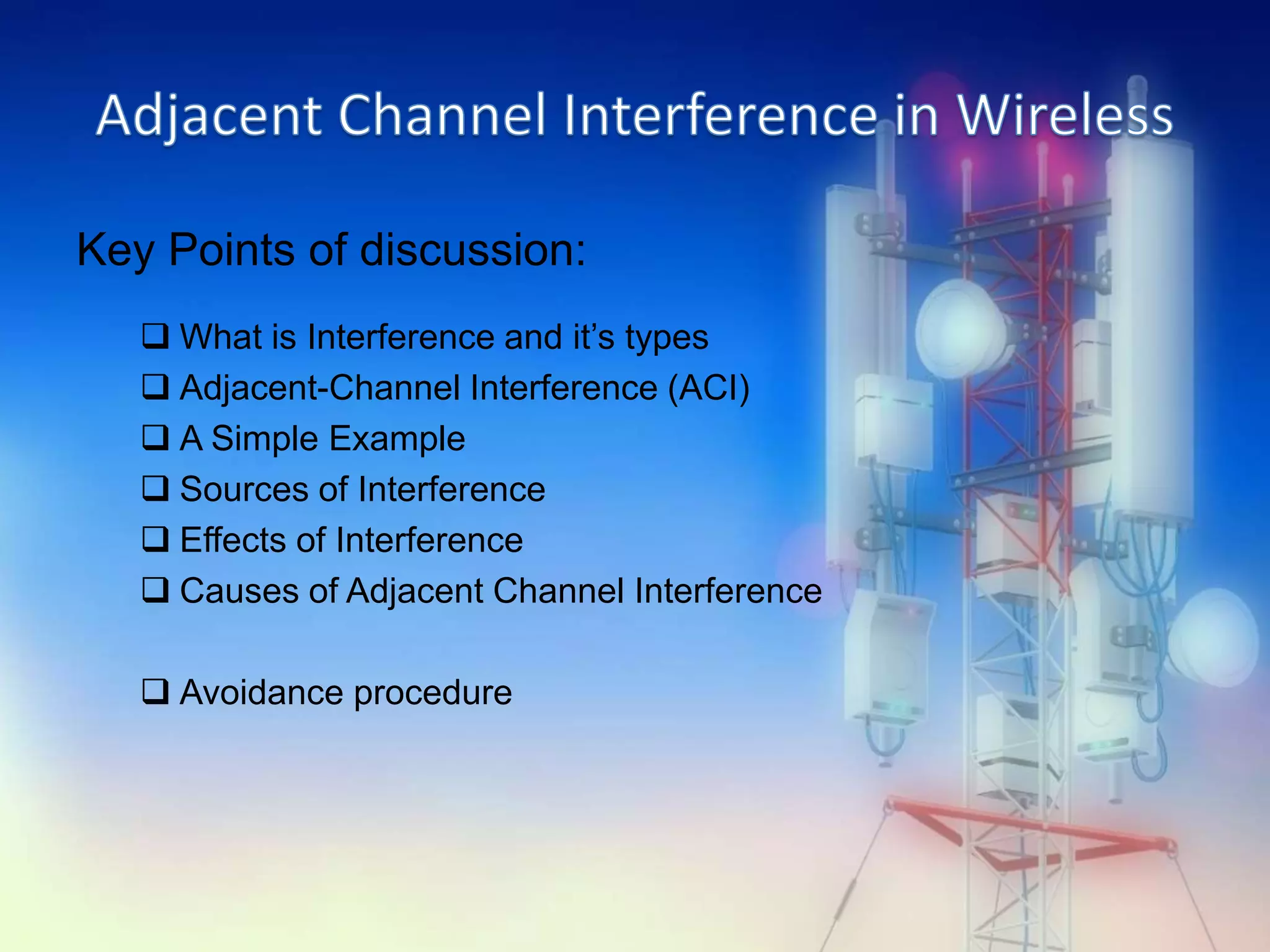 Adjacent channel interference in wireless . | PPTX