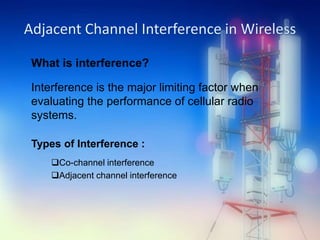 Adjacent channel interference in wireless . | PPTX