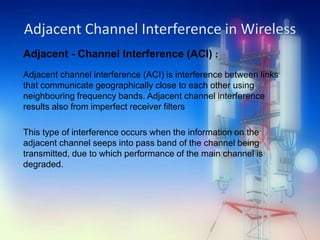 Adjacent channel interference in wireless . | PPTX