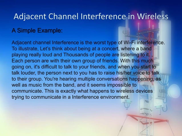 Adjacent channel interference in wireless . | PPTX | Computer ...