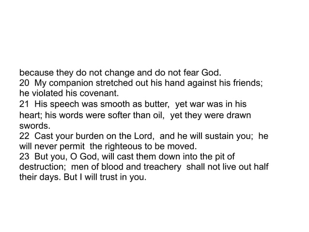 Adjacent psalms that tell a story part 11 - cast your cares on the Lord ...