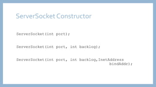 Socket & Server Socket | PPTX