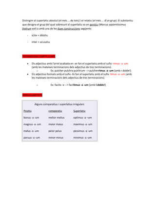 Adjectius graus | DOC