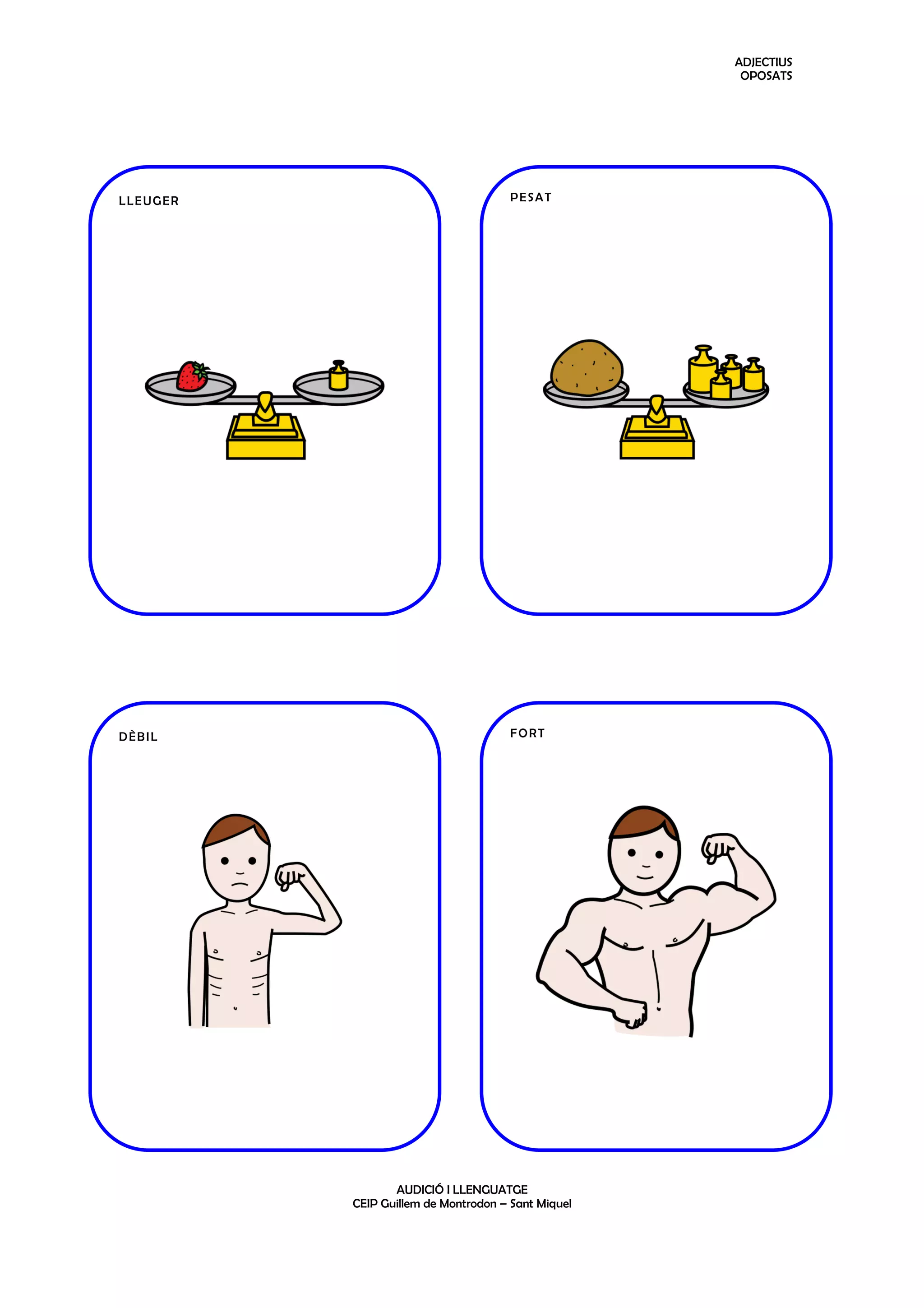 Adjectius oposats imatges | PDF