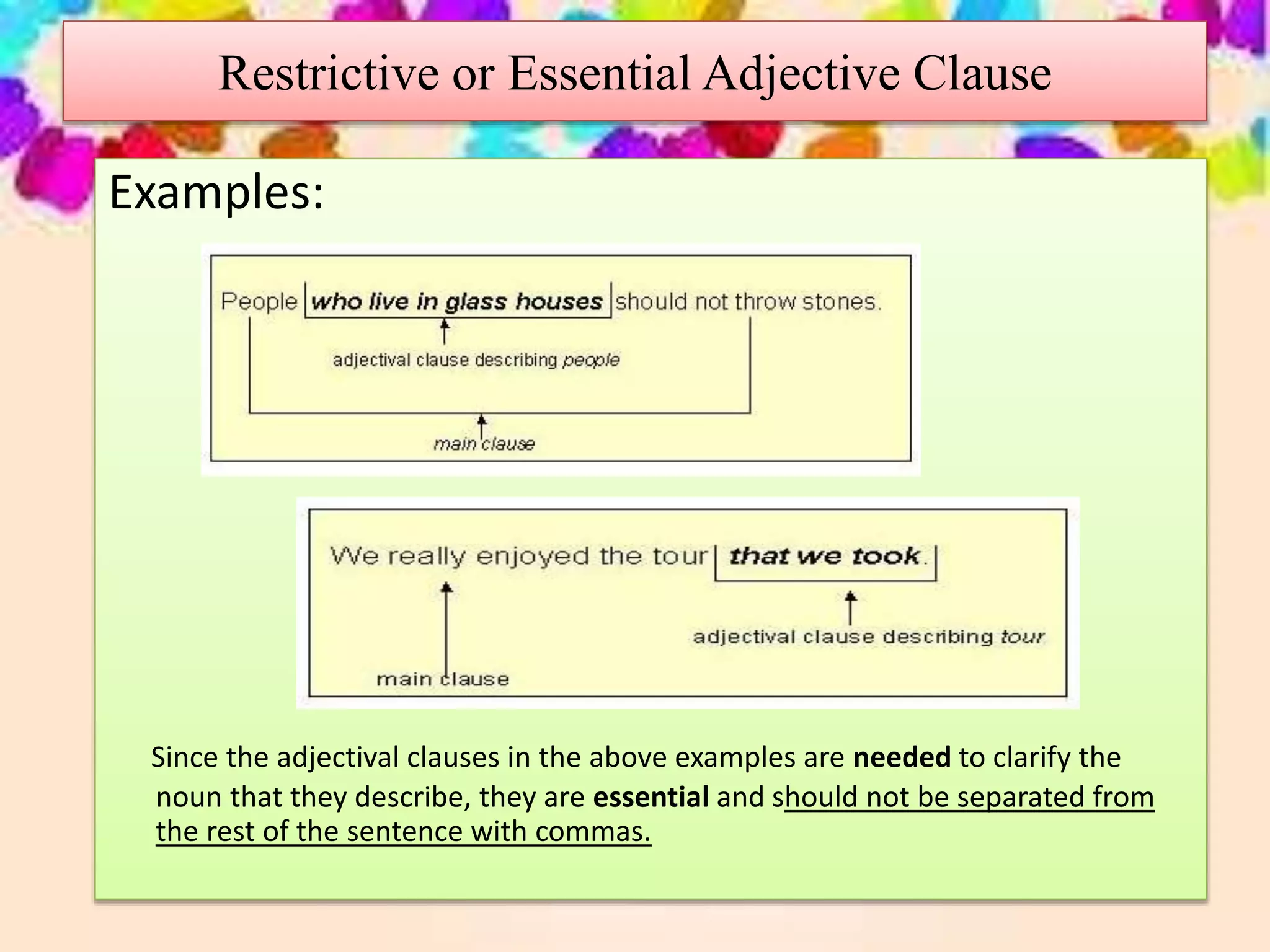 Adjectival clause | PPT