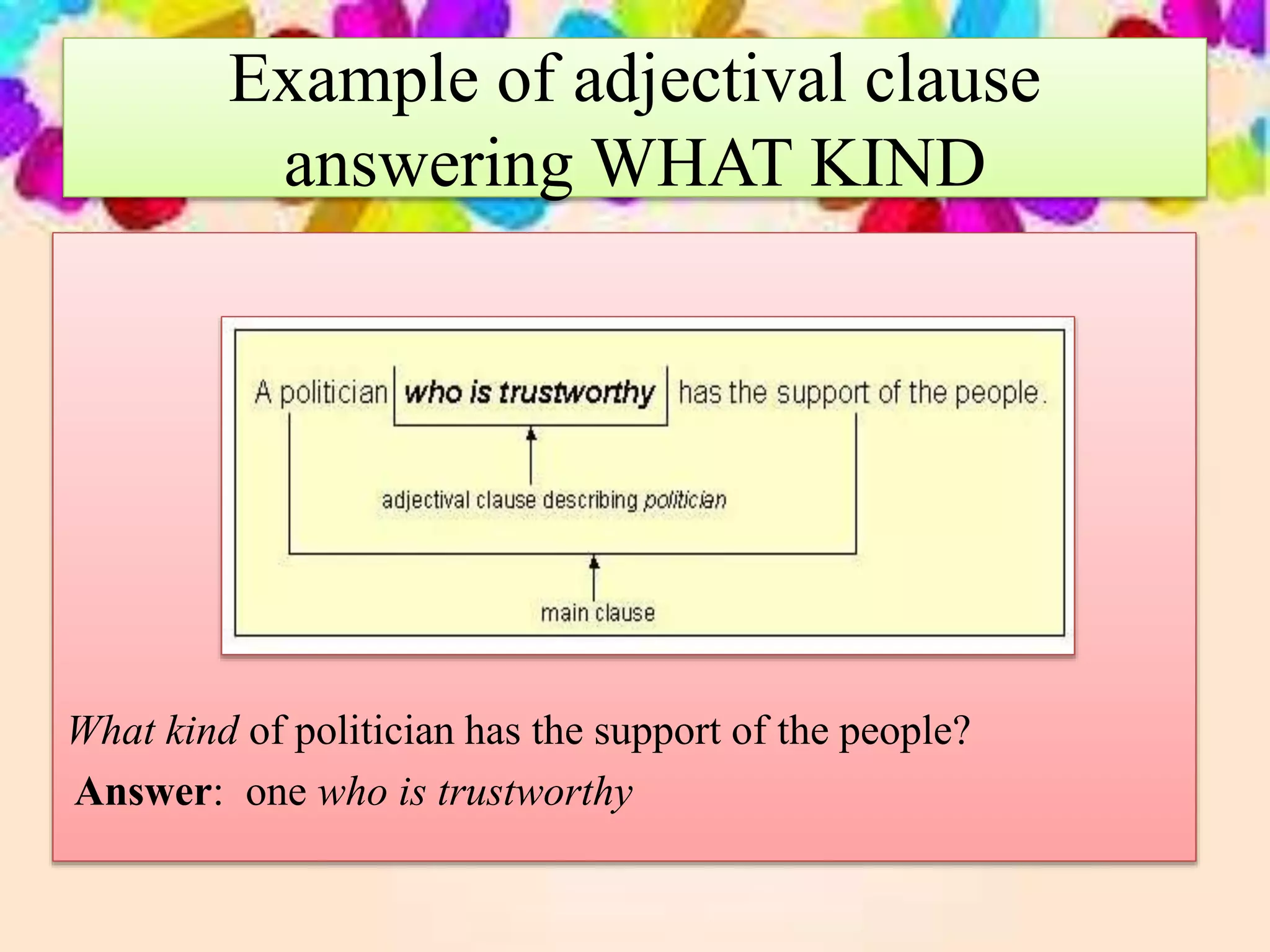 Adjectival clause | PPTX
