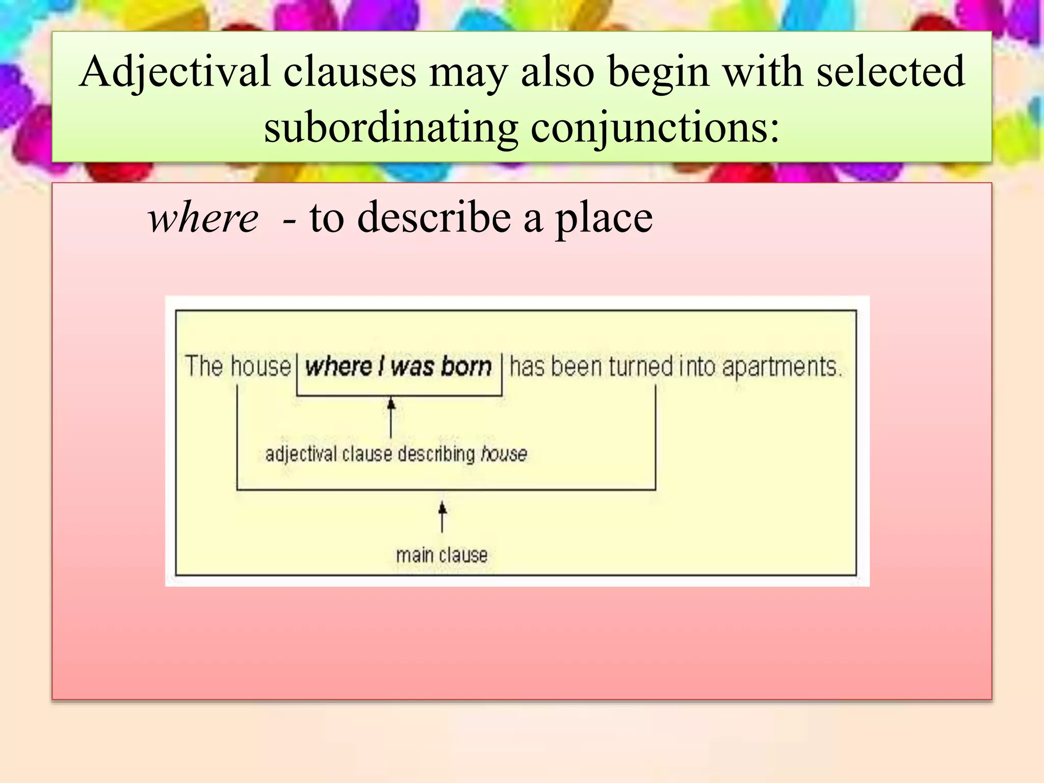 Adjectival clause | PPTX