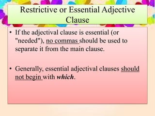 Adjectival clause | PPTX