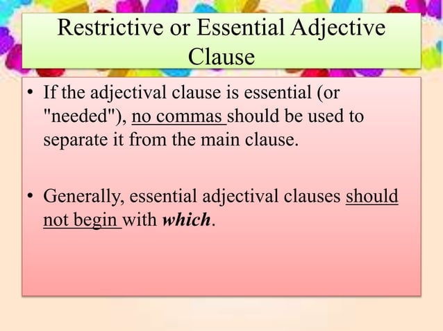 Adjectival clause | PPTX