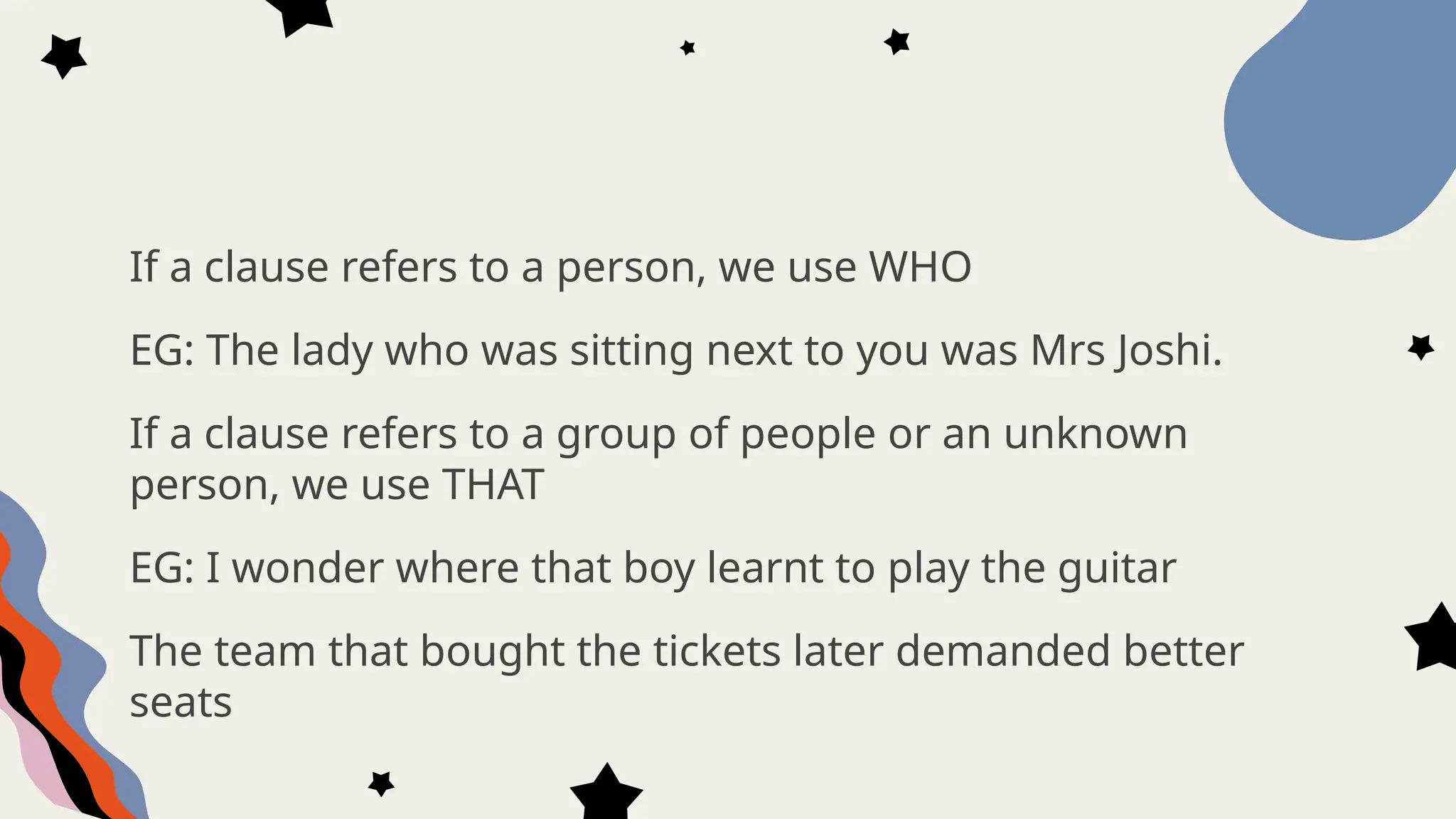 ADJECTIVAL CLAUSES.pptx adjectives clauses | PPT