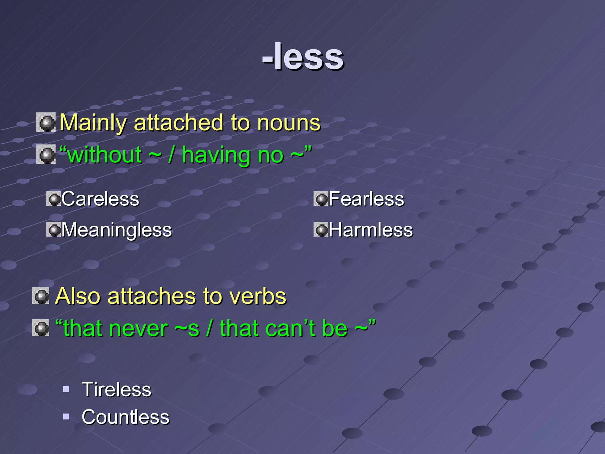 Adjectivalisation Suffixes | PPT