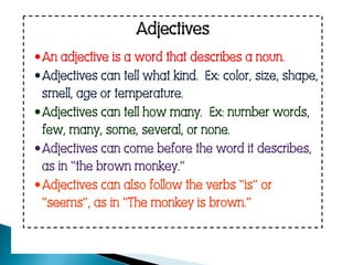 Adjective describe noun | PDF