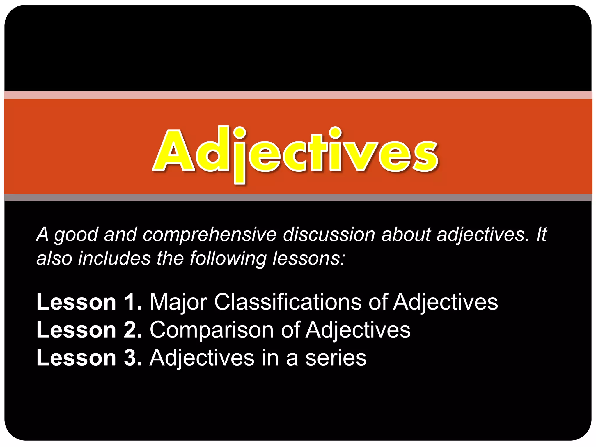 ADJECTIVES | PPTX