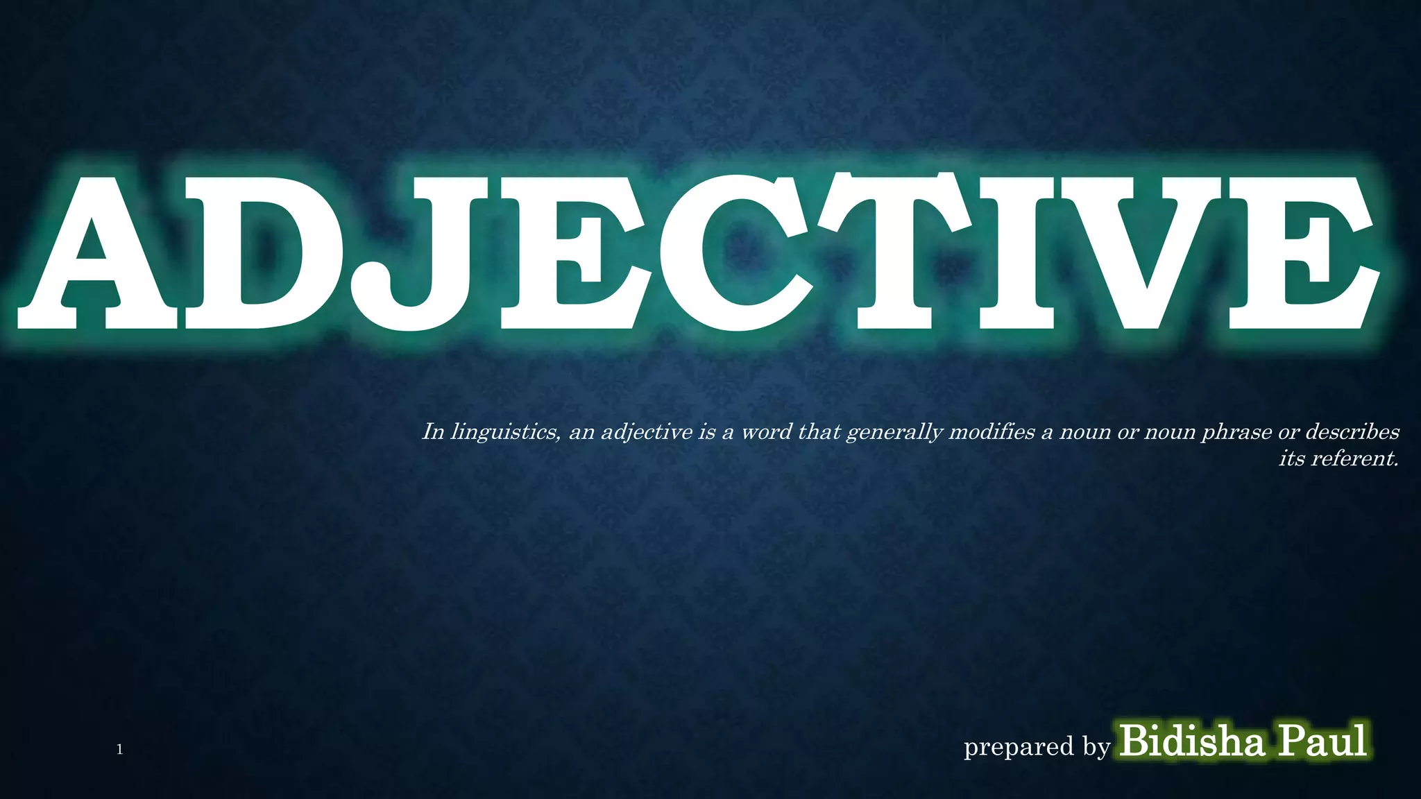 Adjective | PPT
